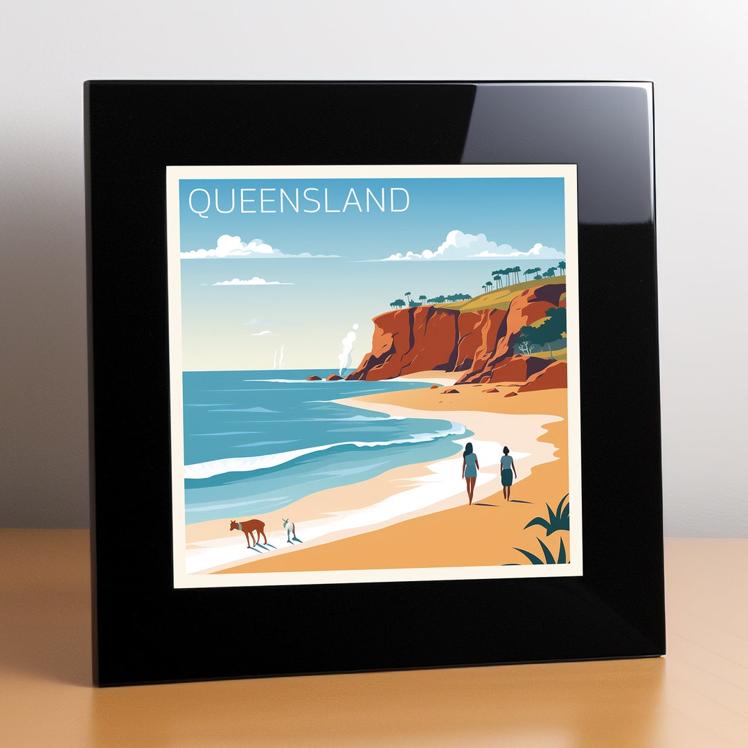 QUEENSLAND DIGITAL DOWNLOAD Printable Travel Poster Australia Wall Art ...