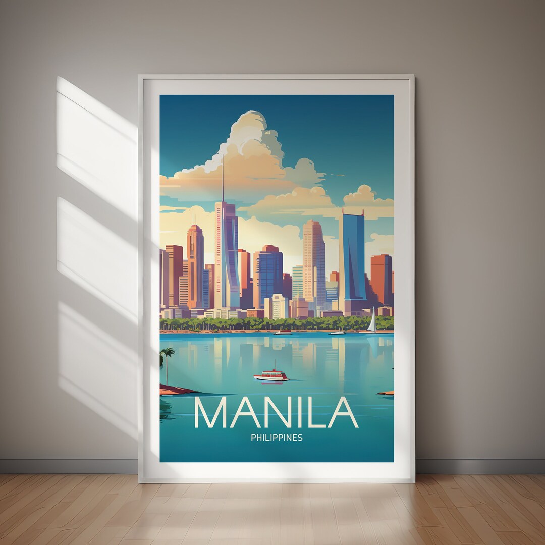 Manila Philippines Travel Poster, Modern City Art (digital Download) - Etsy
