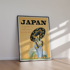 JAPAN, Printable Vintage Poster, Classic Print, Instant Download, Home ...