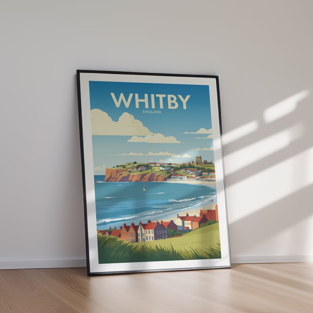 WHITBY Printable Travel Poster, UK, Wall Art, Home Decor, Digital Art ...