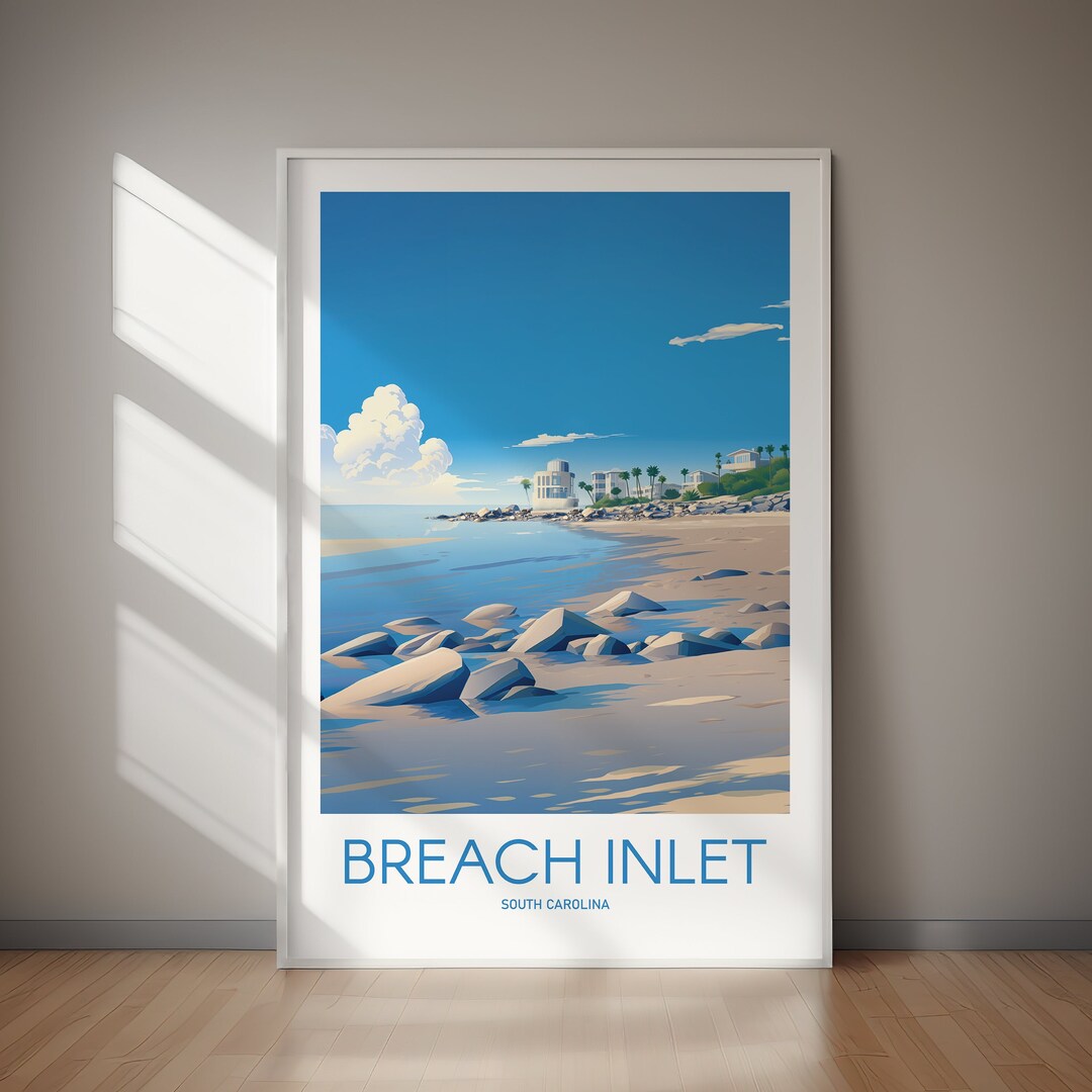 BREACH INLET PRINTABLE Poster, South Carolina, Travel Art, Digital Art ...