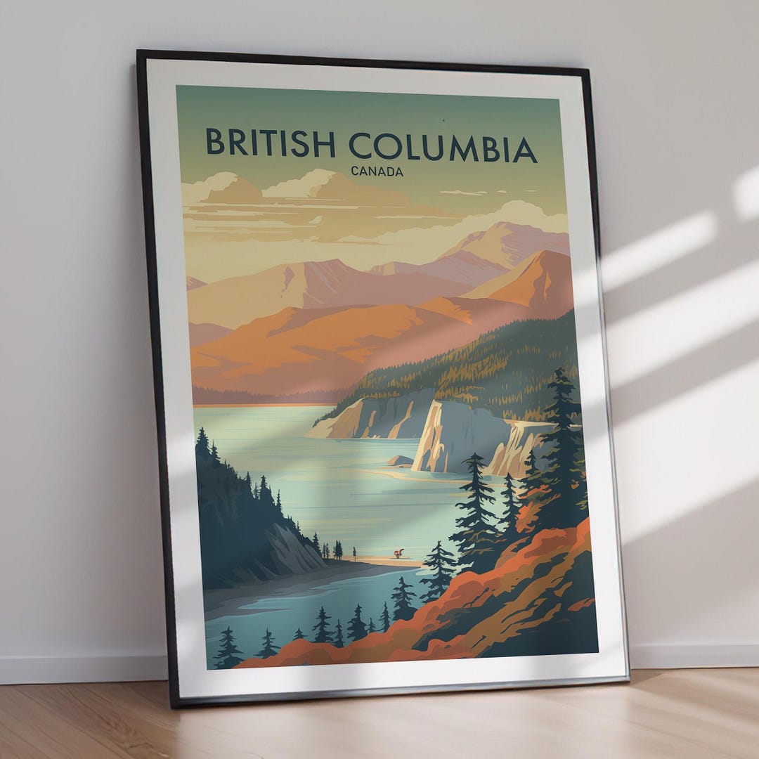 BRITISH COLUMBIA Poster, Downloadable & Printable Travel Poster, Travel ...