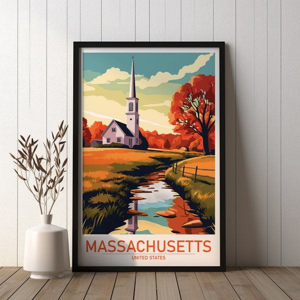 Massachusetts Print - Etsy