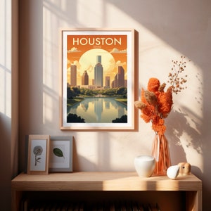 HOUSTON Printable Poster, Digital Download, Wall Art, Wanderlust, Gift ...