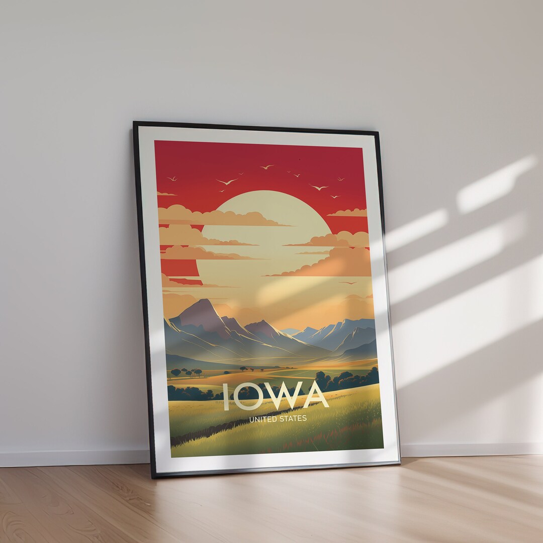 PRINTABLE Iowa Poster, USA, Travel Art, Print, Poster Print, Art, Wall ...