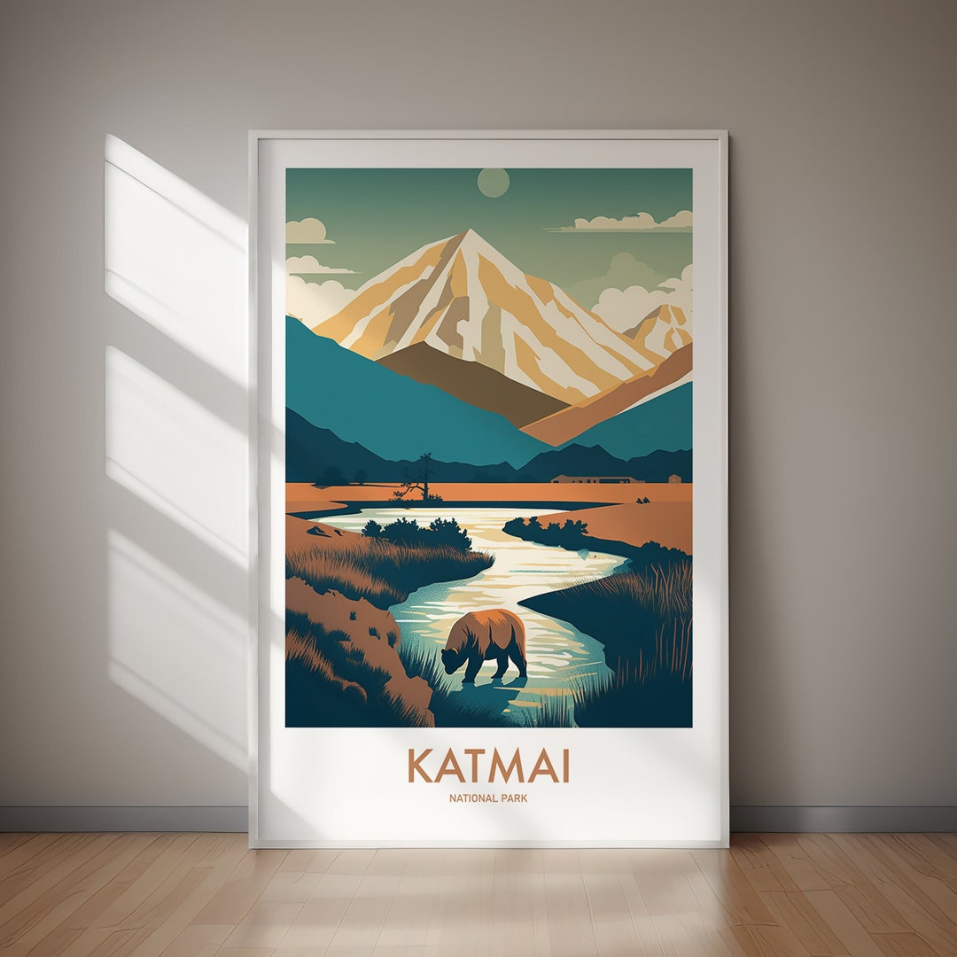 KATMAI National Park Poster, Travel Poster, Printable, Wall Art, Poster ...