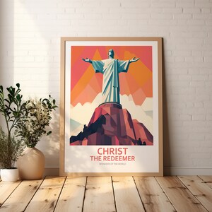 CHRIST the Redeemer Poster, Rio De Janeiro, Brazil, Wonders of the ...