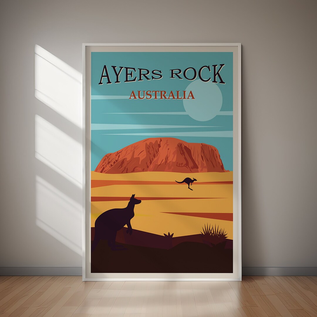 AYERS ROCK Printable Poster, Classic Print, Instant Download, Home ...