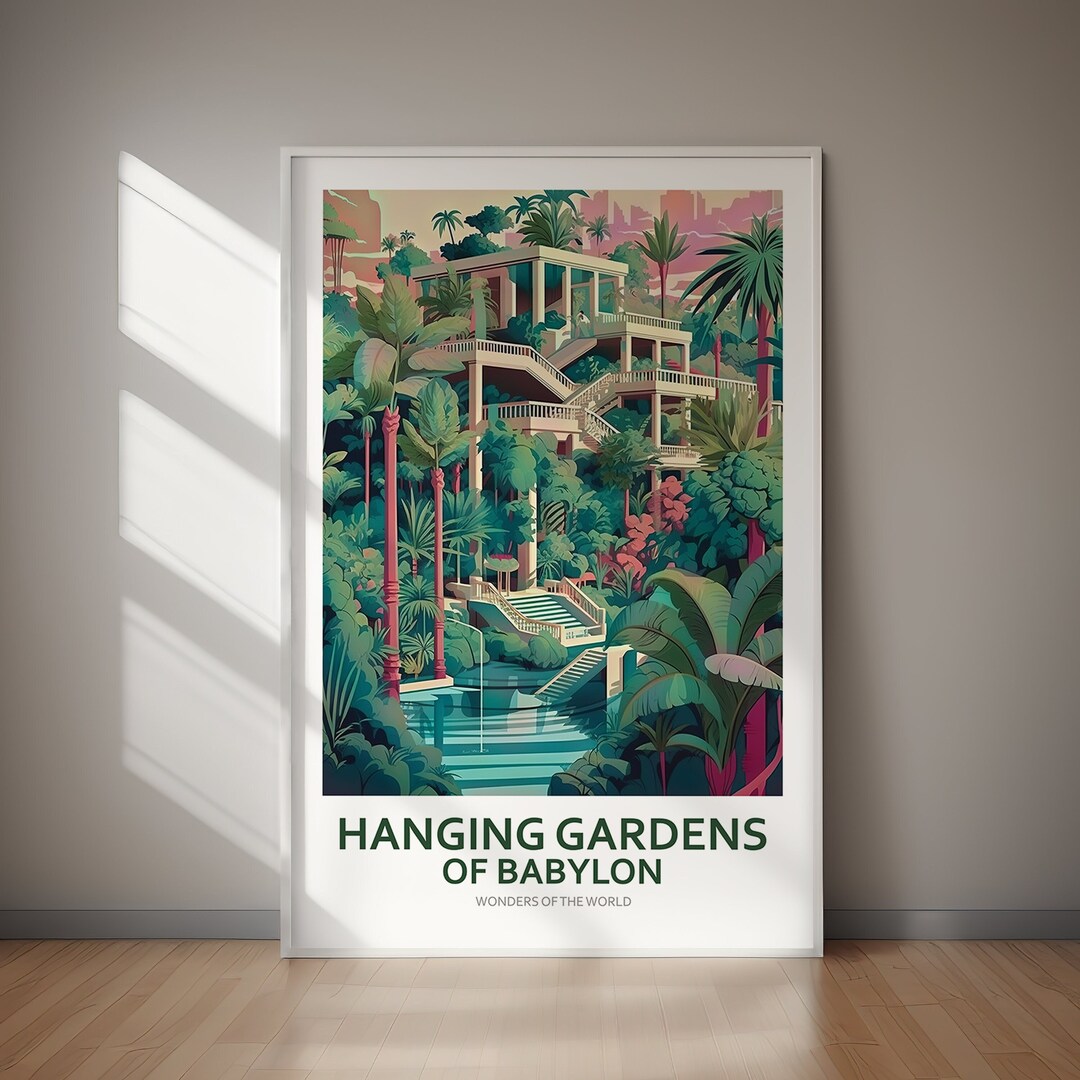 HANGING GARDENS of Babylon Printable Poster, Wall Art, Instant ...
