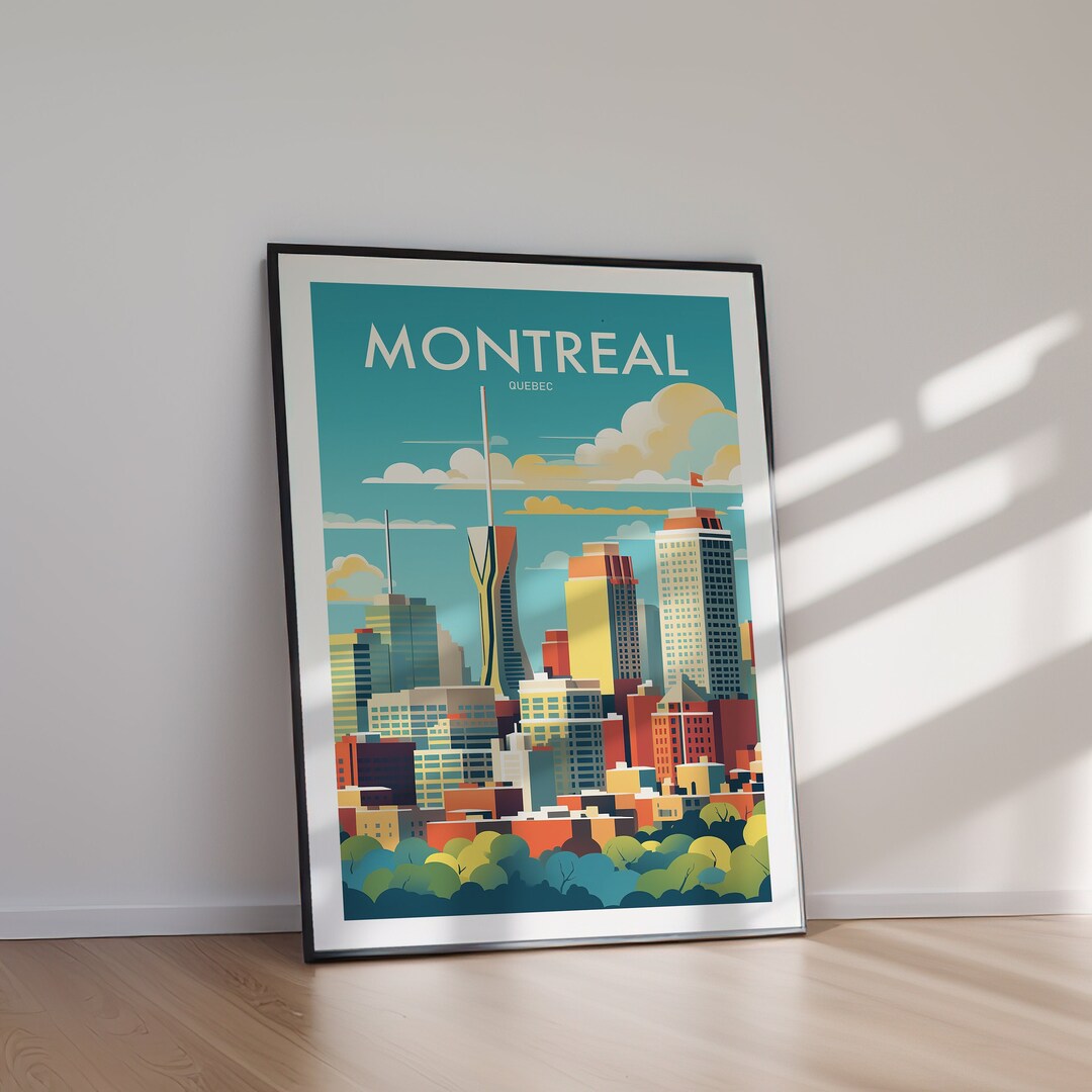 Printable MONTREAL Poster, Canada, Travel Art, Digital Art, Instant ...