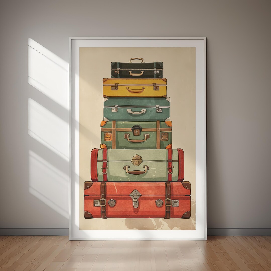 Luggage Poster, Downloadable Art, PRINTABLE Digital Download Art ...
