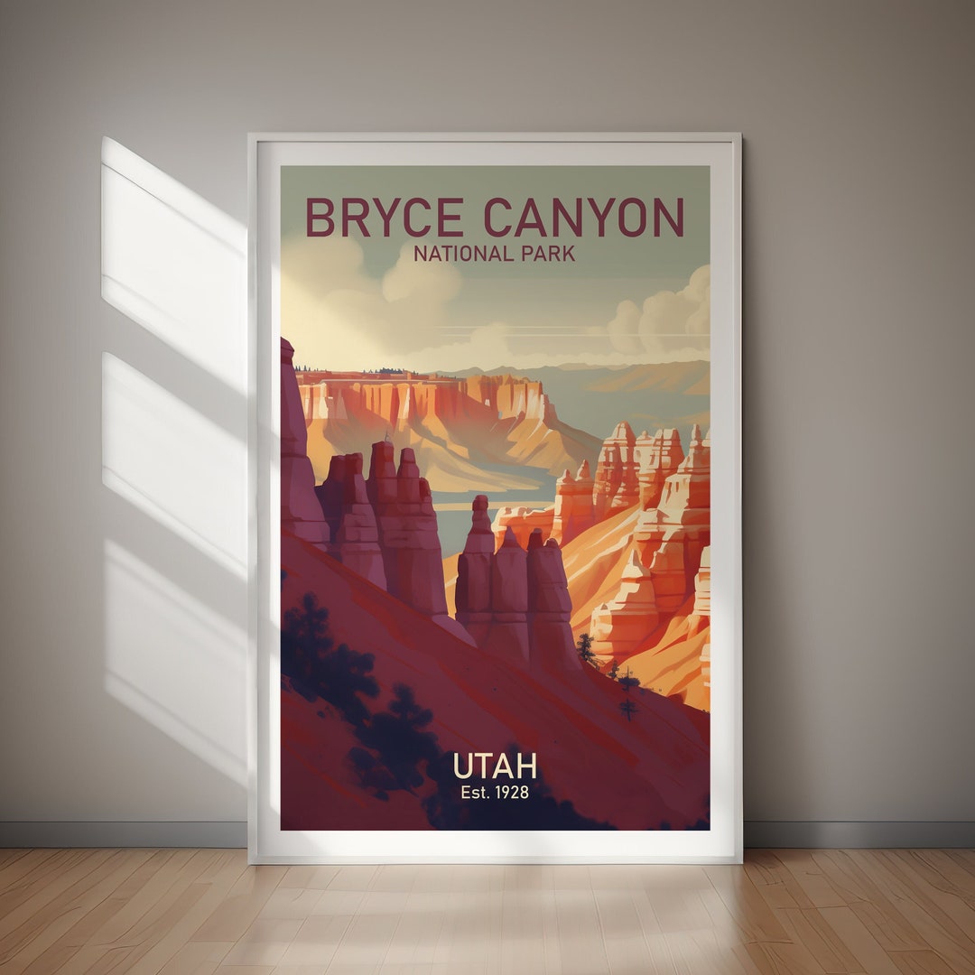 BRYCE CANYON National Park, Printable Travel Poster, Digital Download ...