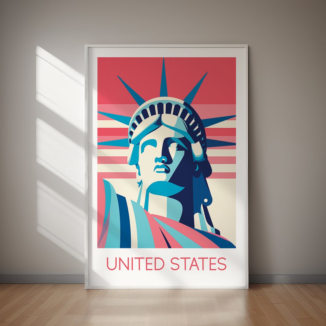 UNITED STATES Poster, Travel Poster, Poster Print, Digital Art, Wall ...