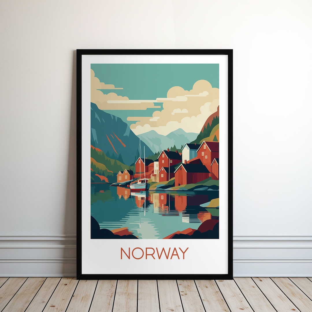 NORWAY, Printable Travel Poster, DIGITAL DOWNLOAD, Printable Art, Large ...