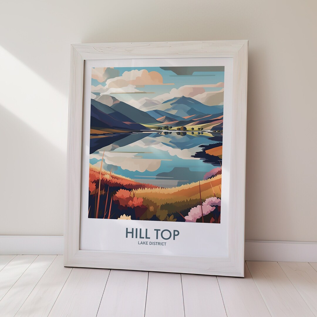 Hill Top Printable Poster for Travelers, DIGITAL DOWNLOAD, Instant Home ...