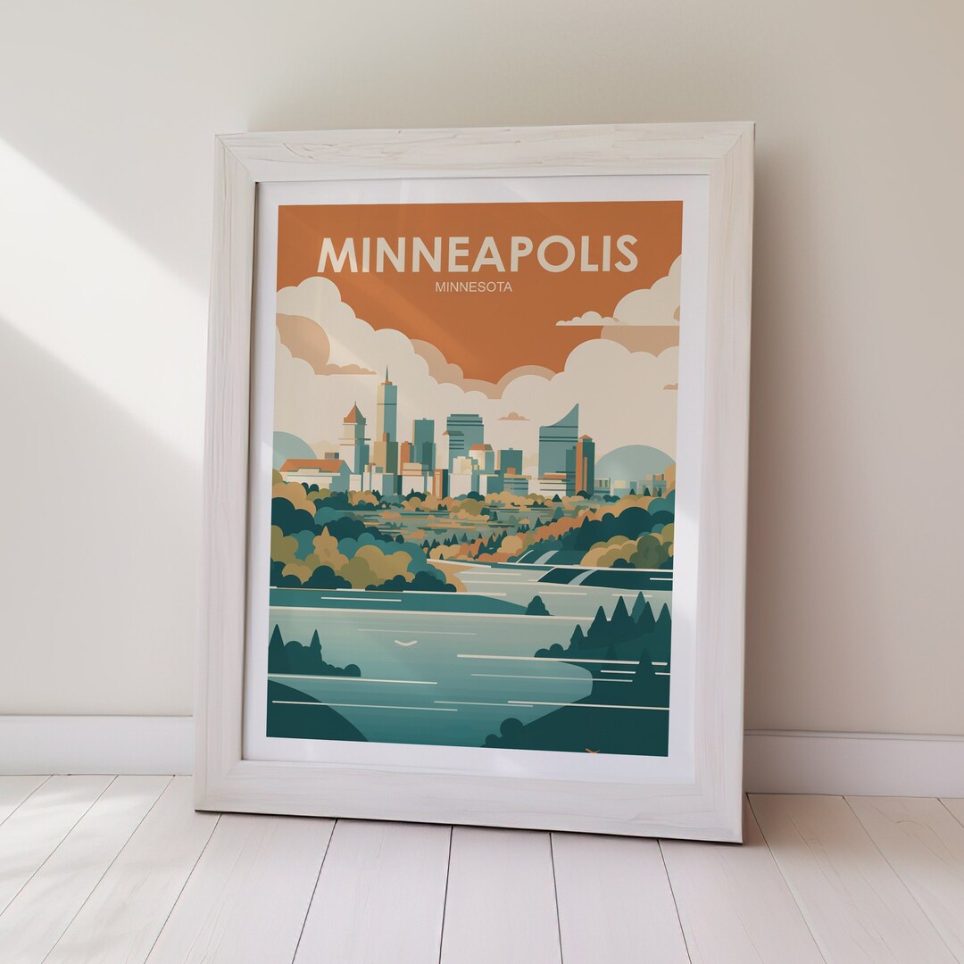 Minneapolis Printable Poster | Minnesota Digital Art & Download, Hiking ...