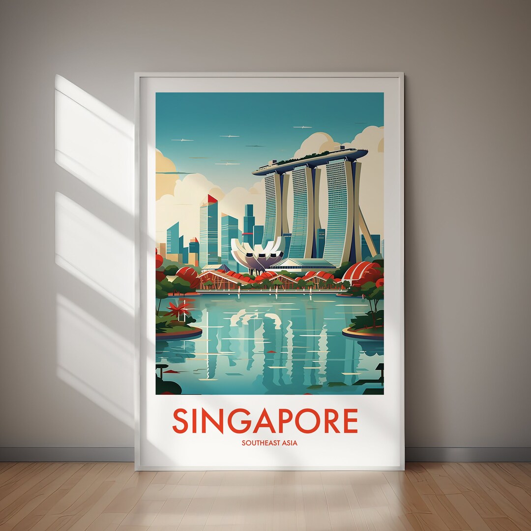 SINGAPORE Printable Poster, Southeast Asia, Digital Download, Home ...