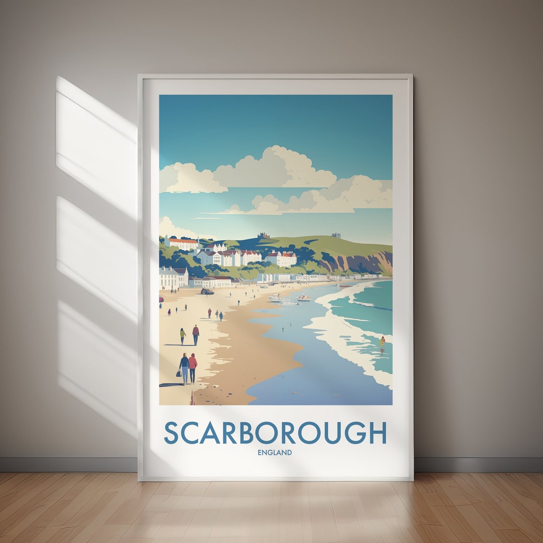 SCARBOROUGH Printable Travel Poster, UK, Wall Art, Home Decor, Digital ...
