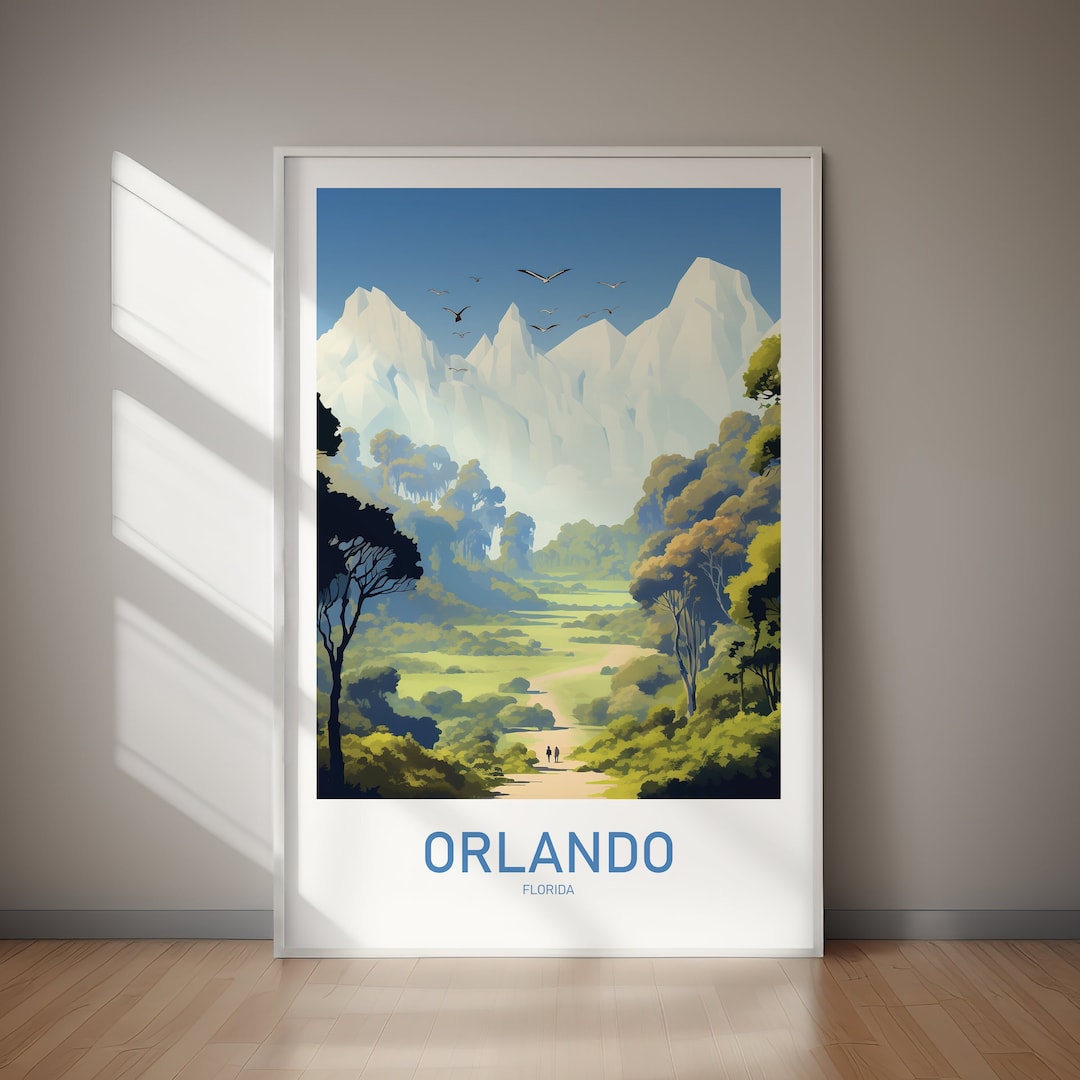 ORLANDO Printable Poster, Florida, Poster Wall Art, Digital Download ...