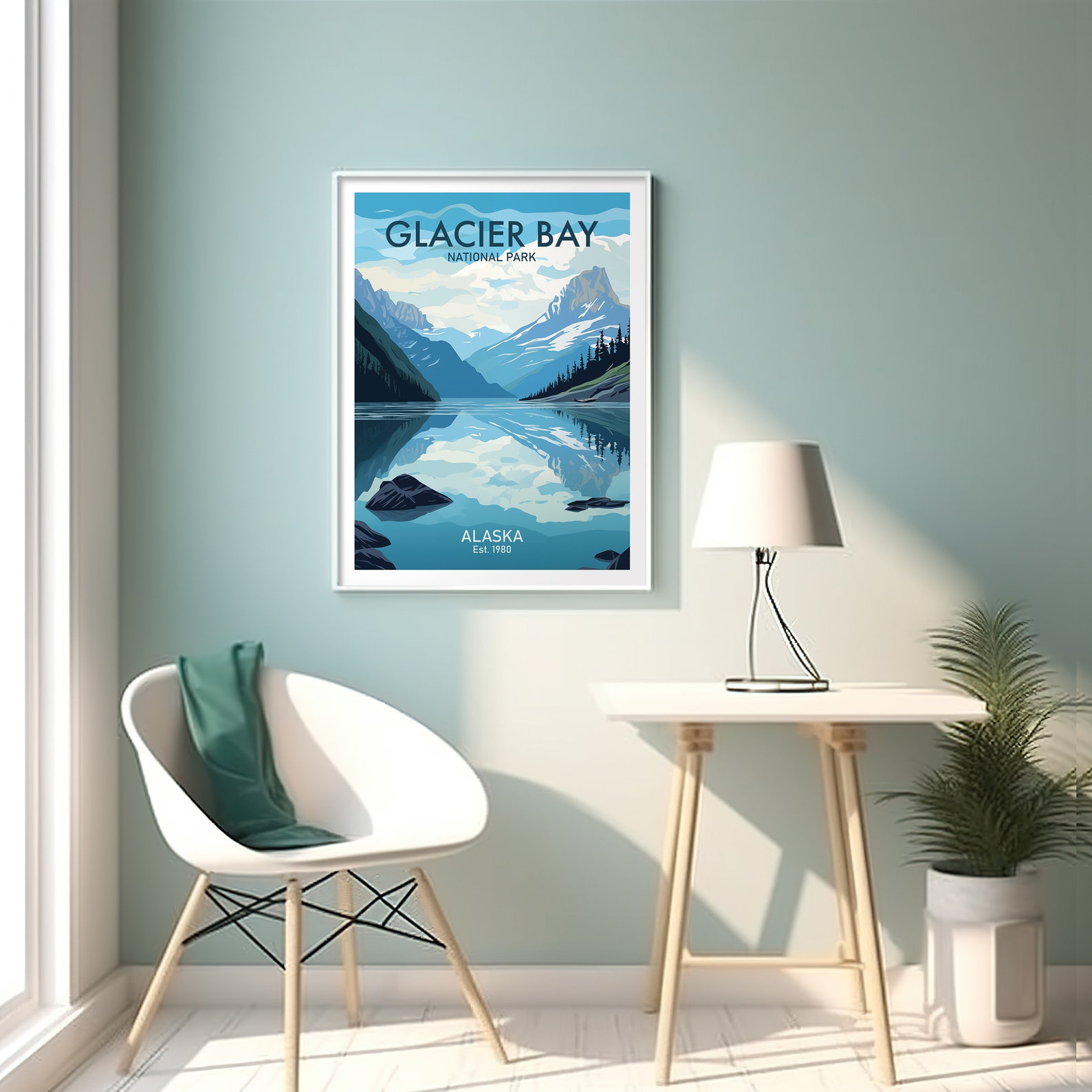 Glacier Bay NATIONAL PARK Printable Travel Poster Wall Art DIGITAL ...