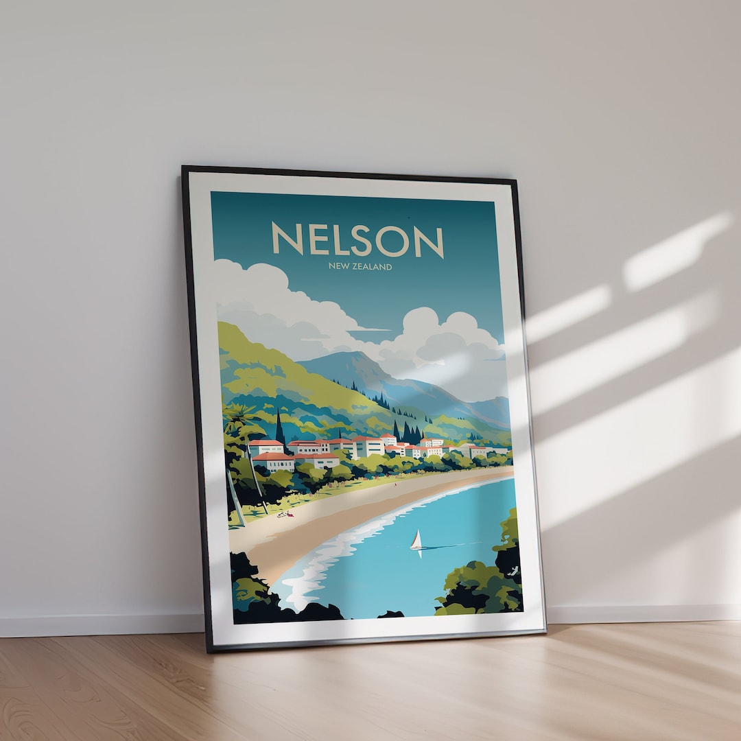 NELSON Printable Poster, NEW ZEALAND, Art Print, Wall Art, Instant ...