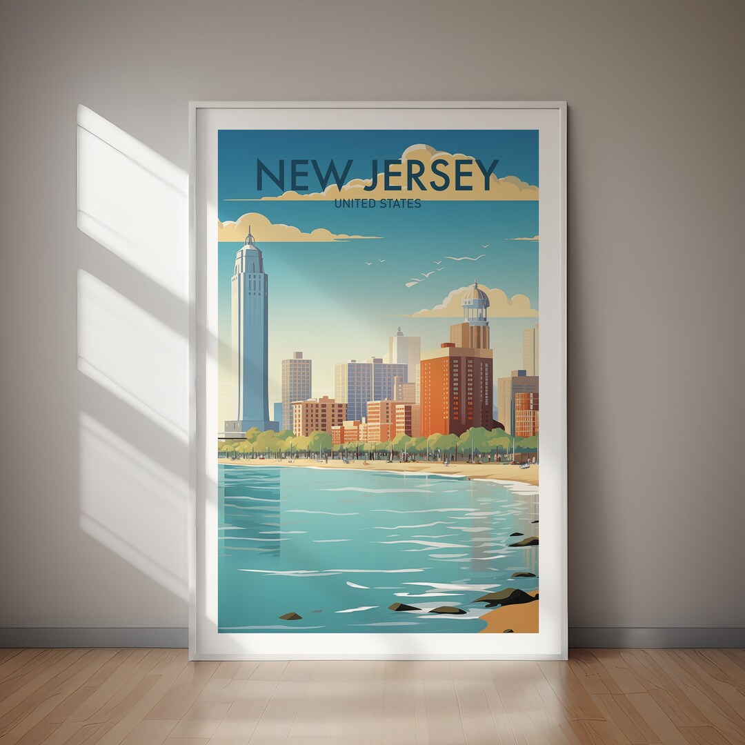 NEW JERSEY PRINTABLE Poster, Travel Art, Poster Print, Digital Art ...