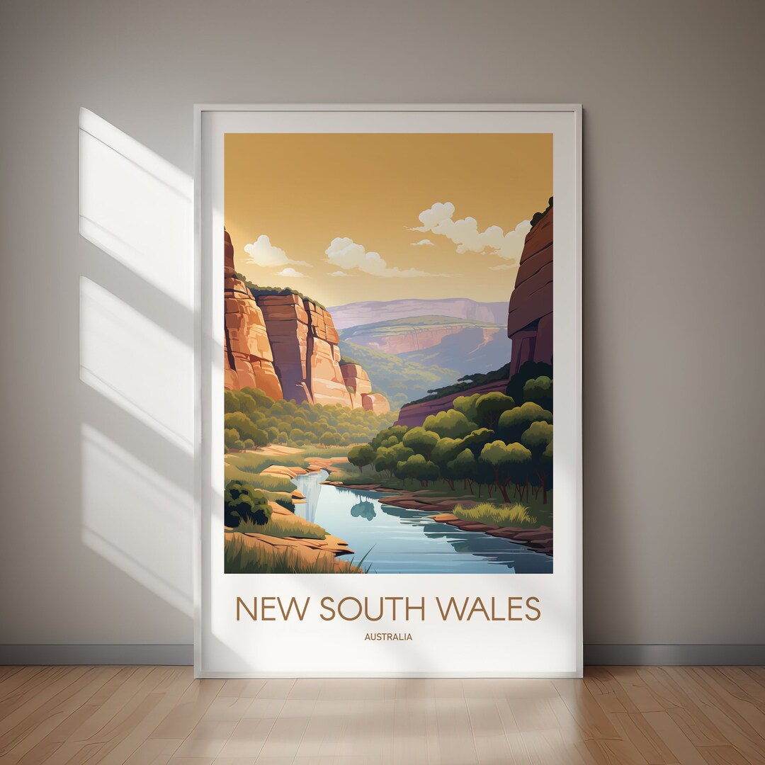 NEW SOUTH WALES Printable Travel Poster, Australia, Various Sizes, Wall ...