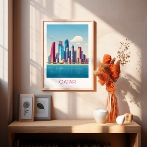 QATAR, PRINTABLE Travel Poster, Travel Art, Poster Print, Digital Print ...