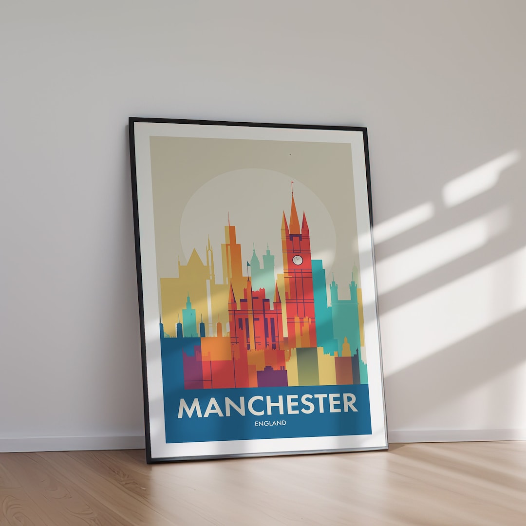 MANCHESTER PRINTABLE Poster, England, Travel Poster, Printable Art, Art ...