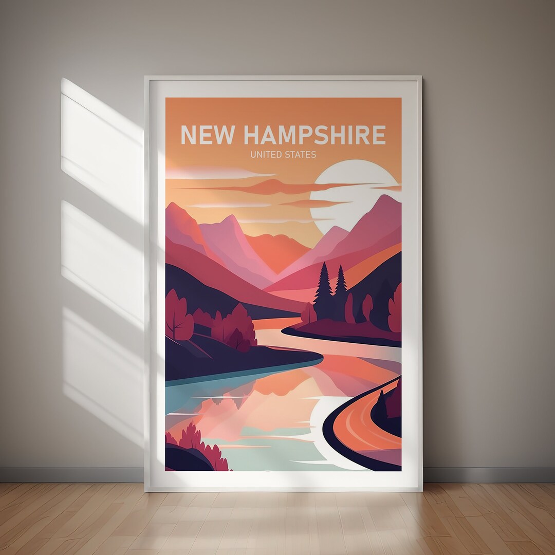 New Hampshire PRINTABLE Poster, USA, Travel Print, Printable Art ...
