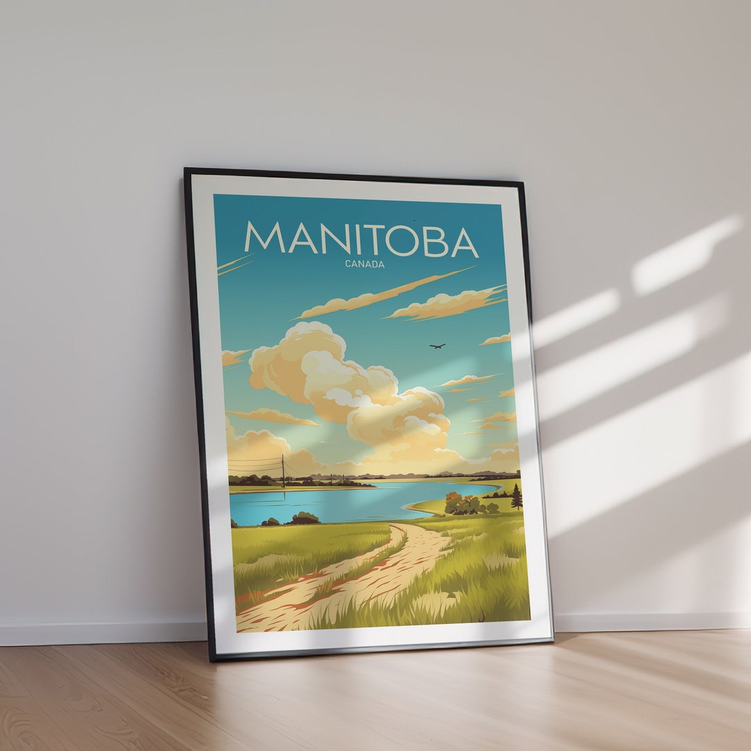 MANITOBA Printable Poster, CANADA, Digital Poster, Instant Download ...