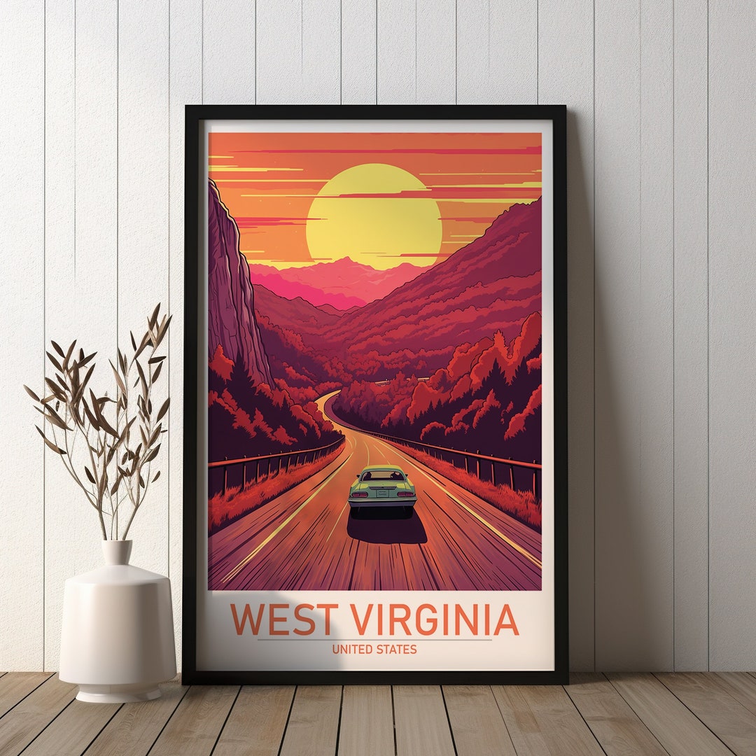 WEST VIRGINIA Poster, USA, Reisekunst, Poster, digitale Kunst, Kunst ...