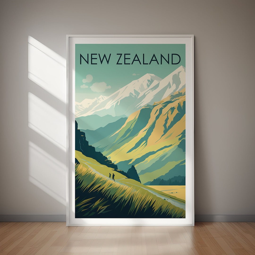 NEW ZEALAND Printable Poster, Travel Art, Poster Print, Digital Art, Wall Art, Instant Download ...