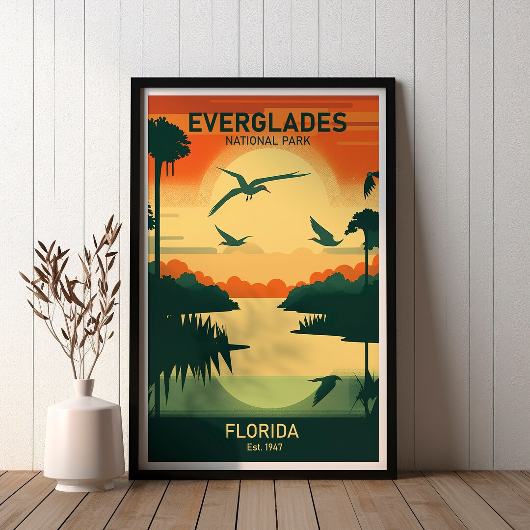 EVERGLADES National Park Poster USA Digital Download Wall - Etsy
