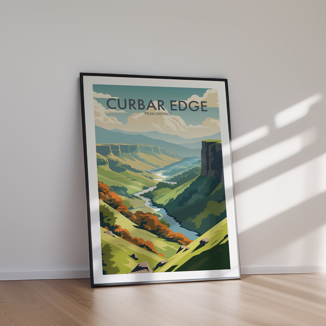 Curbar Edge PRINTABLE Poster, Peak District, UK, Travel Print, Art ...
