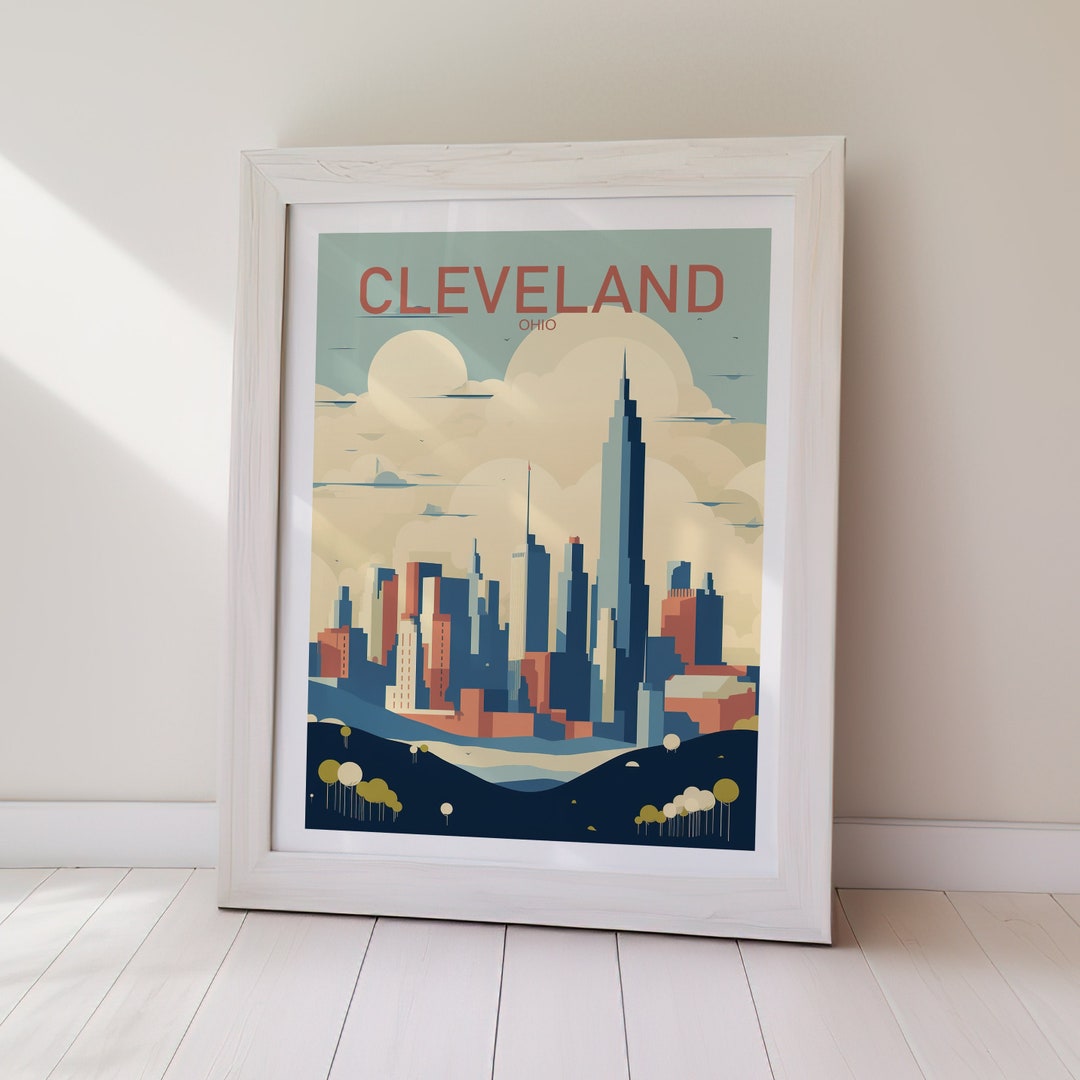 CLEVELAND Poster zum Ausdrucken, US Stadt, Reise Poster, Wandkunst ...