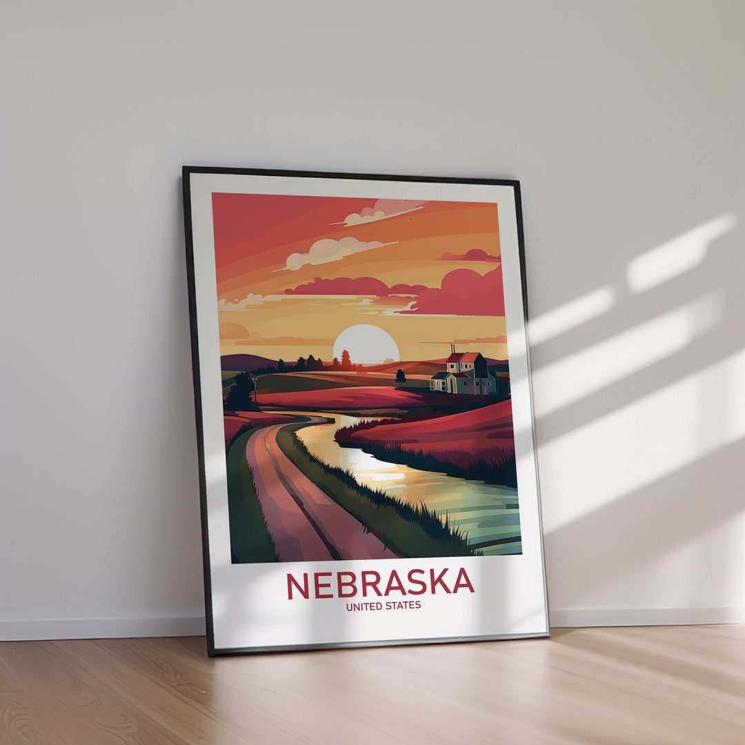 PRINTABLE NEBRASKA Printable Travel Poster, Instant Art, Various Sizes ...