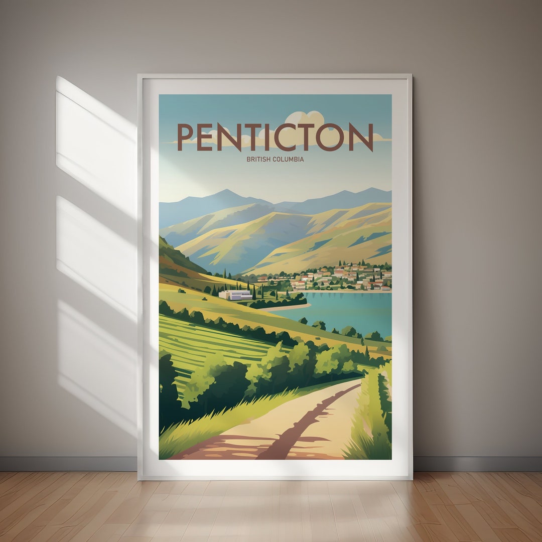PENTICTON Printable Travel Poster, Canada, Travel Art, Print Art ...