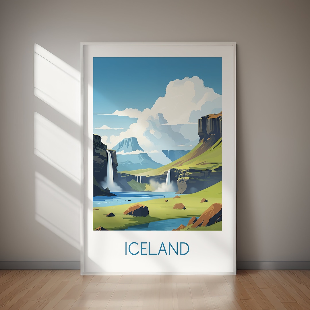 PRINTABLE ICELAND Travel Poster, Travel Poster, Home Decor, Home Decor ...
