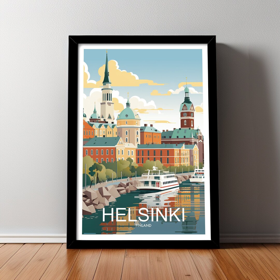 PRINTABLE HELSINKI Poster, Finland, Travel Art, Poster Print, Digital ...