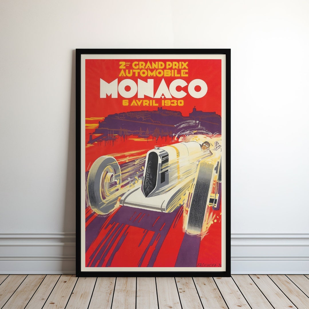 Printable MONACO Poster, Country Print, Wall Art, Car Print, Printable ...