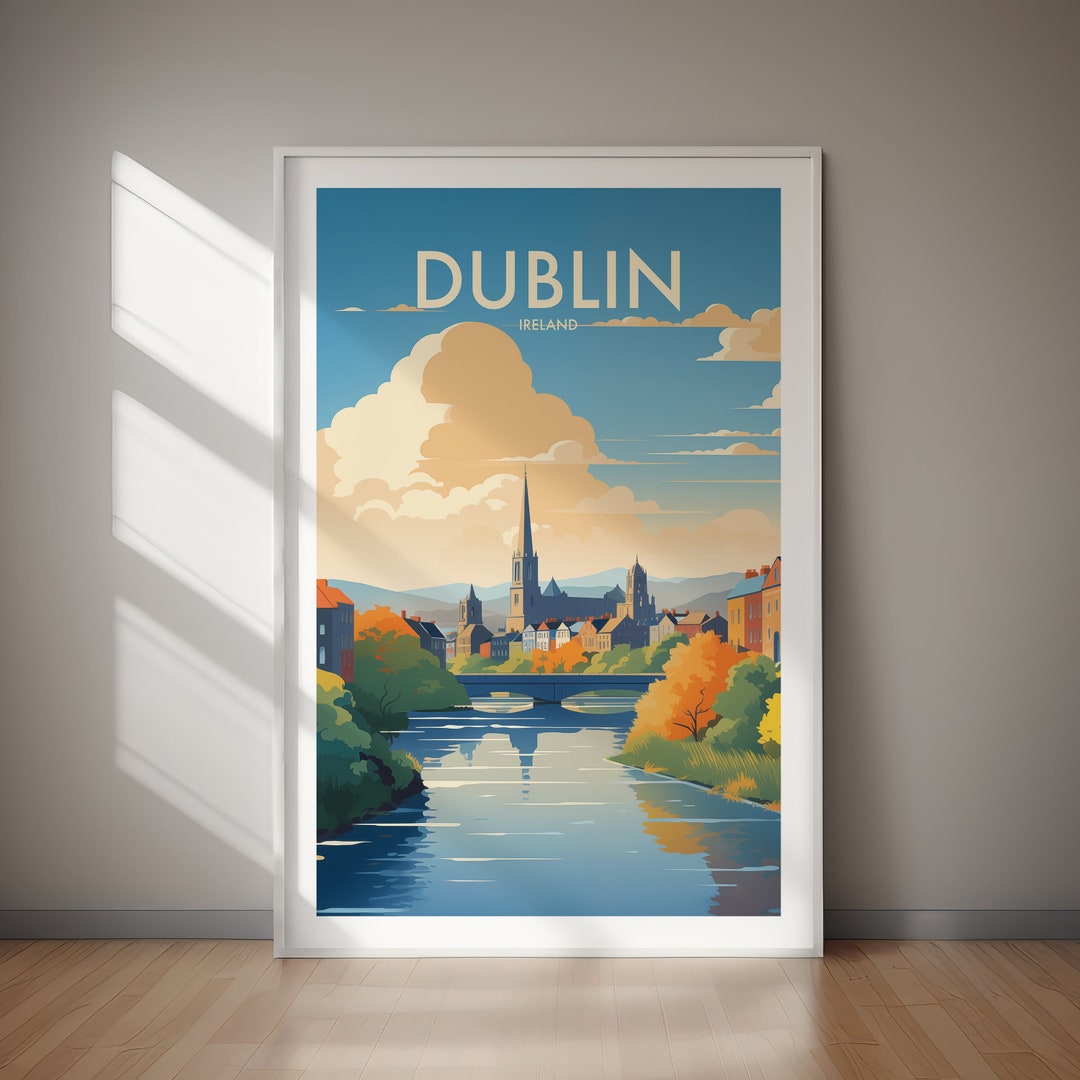 DUBLIN Printable Poster, Ireland, Digital Art, Print, Instant Download ...