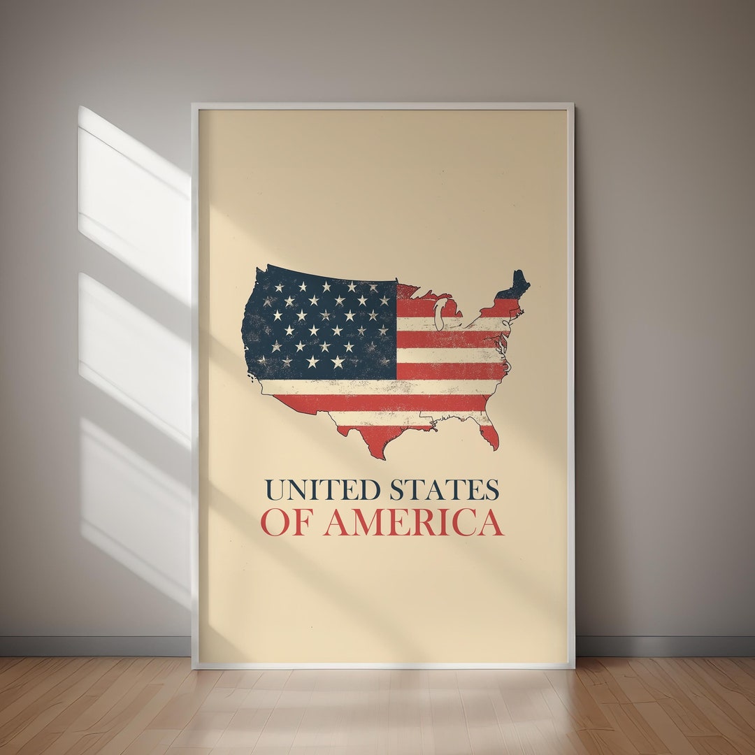 UNITED STATES of AMERICA Printable Poster, Travel Poster, Digital Art ...