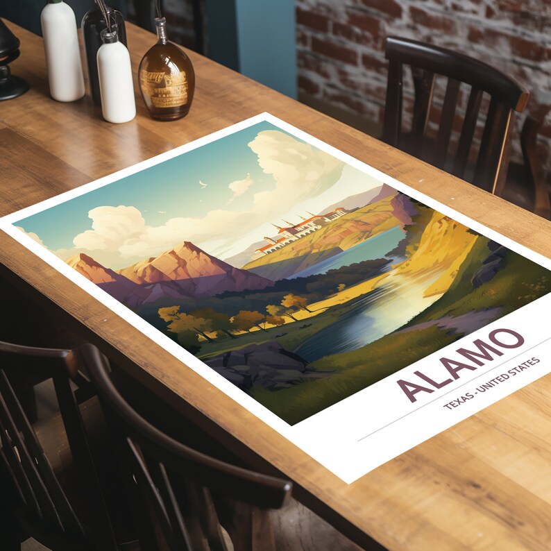 ALAMO Poster, Travel Art, Print, Poster Print, Art, Home Decor ...