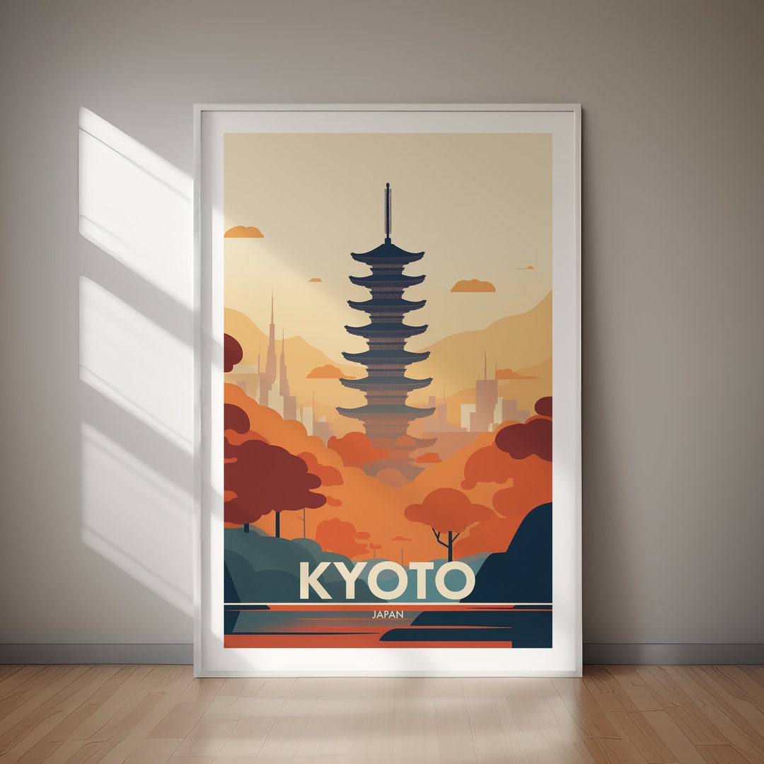 KYOTO TRAVEL POSTER Printable Wall Art Japan City Digital Download ...