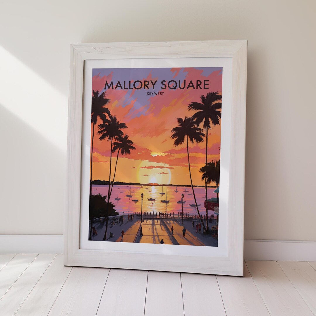 Mallory Square DIGITAL DOWNLOAD Key West Art Print Florida Travel ...