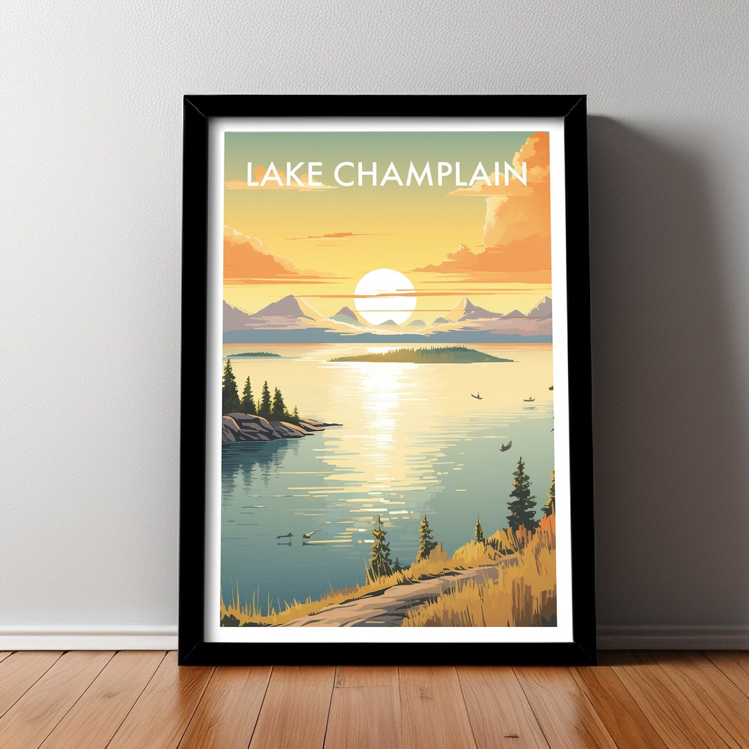 LAKE CHAMPLAIN Printable Poster, Travel Poster, Home Decor, Wall Art ...