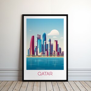 QATAR, PRINTABLE Travel Poster, Travel Art, Poster Print, Digital Print ...