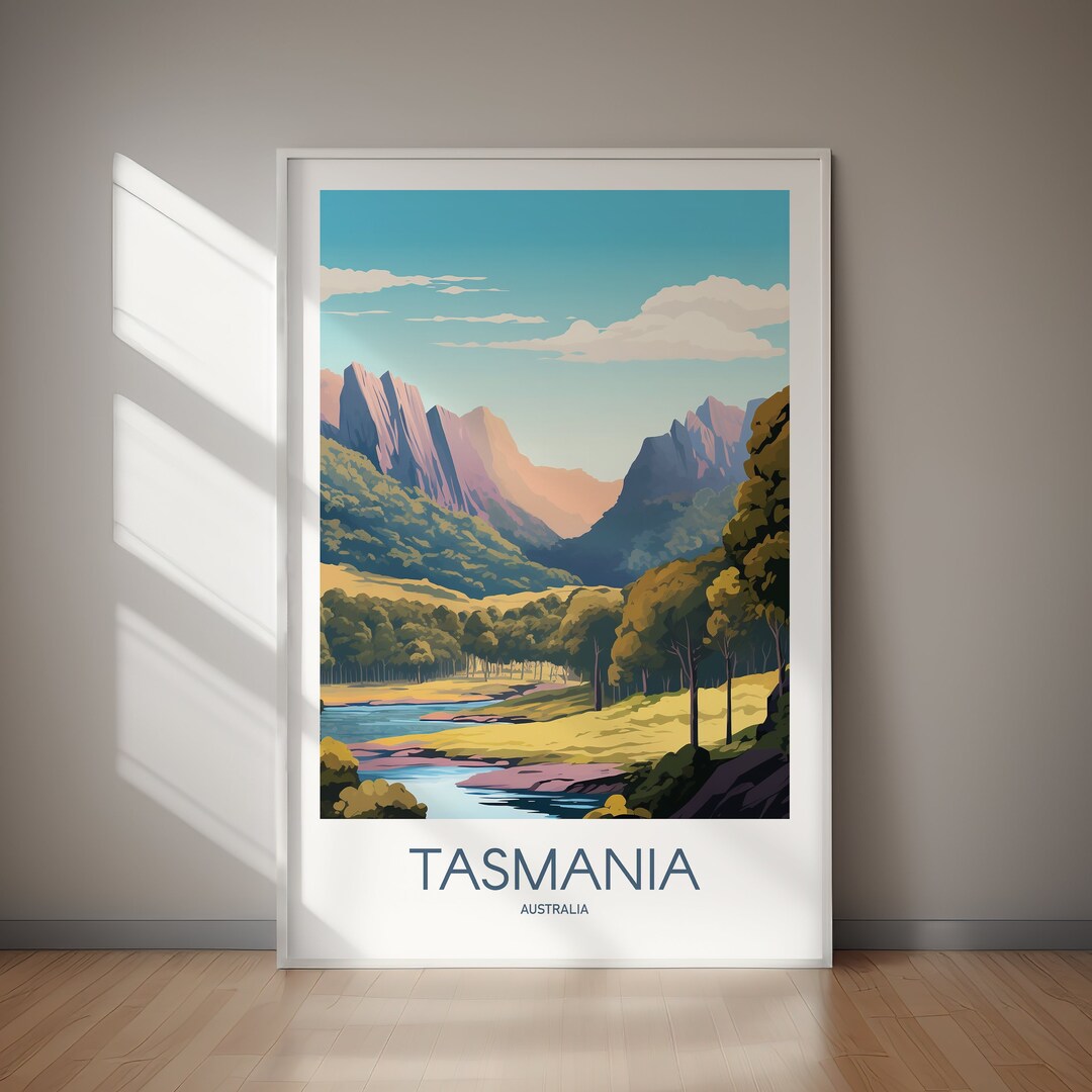 TASMANIA Printable Poster, Australia, Travel Art, Poster Print, Art ...