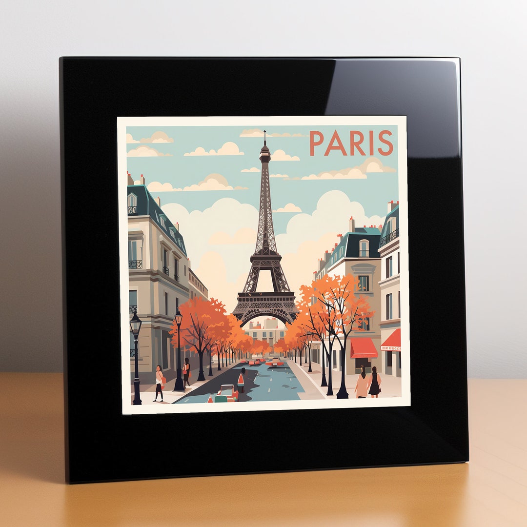 Paris Travel Poster City Skyline Printable Art DIGITAL DOWNLOAD ...